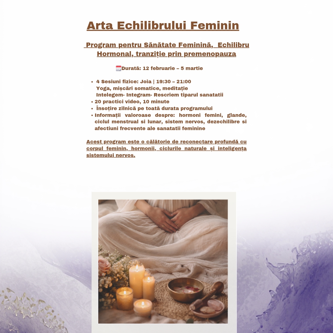 SAMBODHI STUDIO | Arta Echilibrului Feminin: Program pentru Sănătate ...